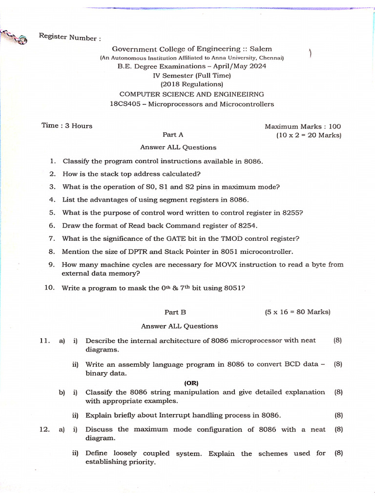 CAO - Unit 1 QB With Ans | PDF