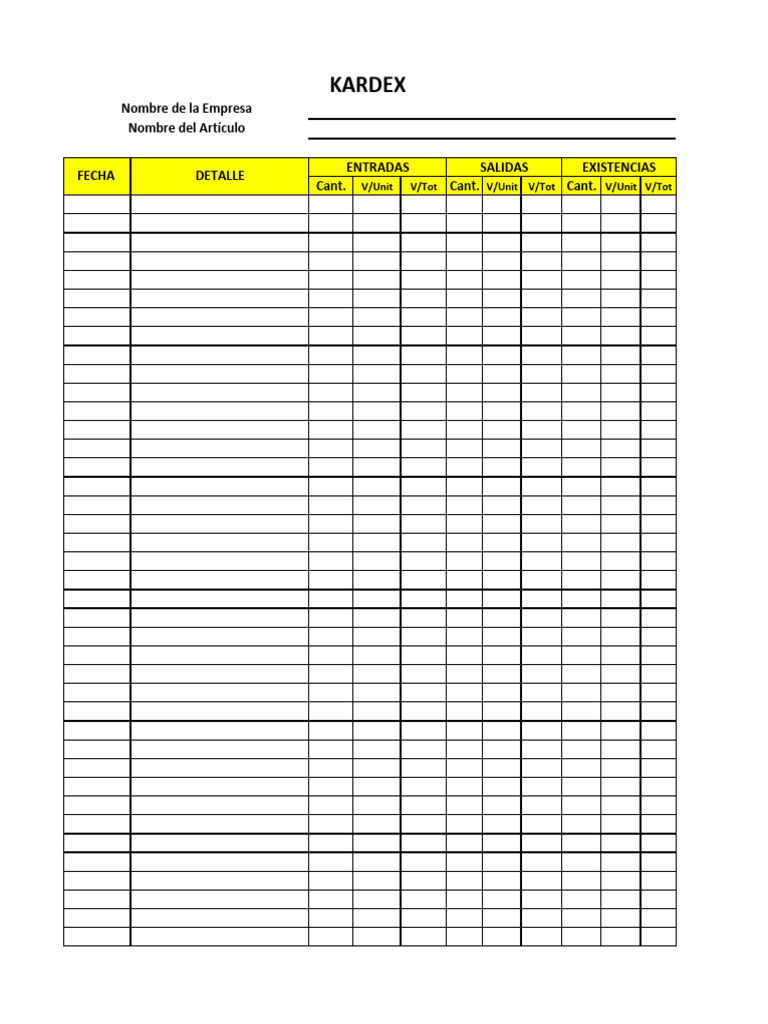 FORMATO KARDEX (2) | PDF