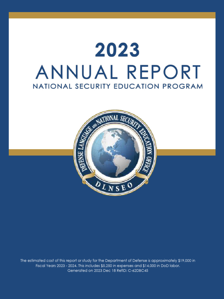 2023 NSEP Annual Report | PDF | United States Department Of Defense ...
