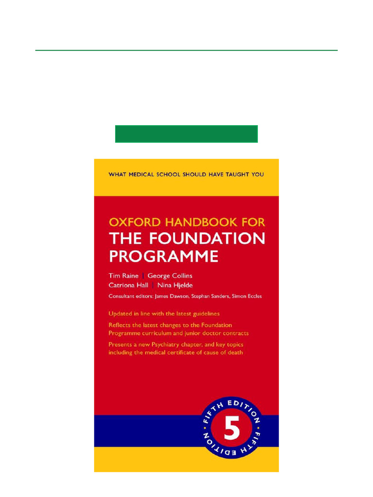 Oxford Handbook for Foundation Programme | PDF | Medicine | Health Care