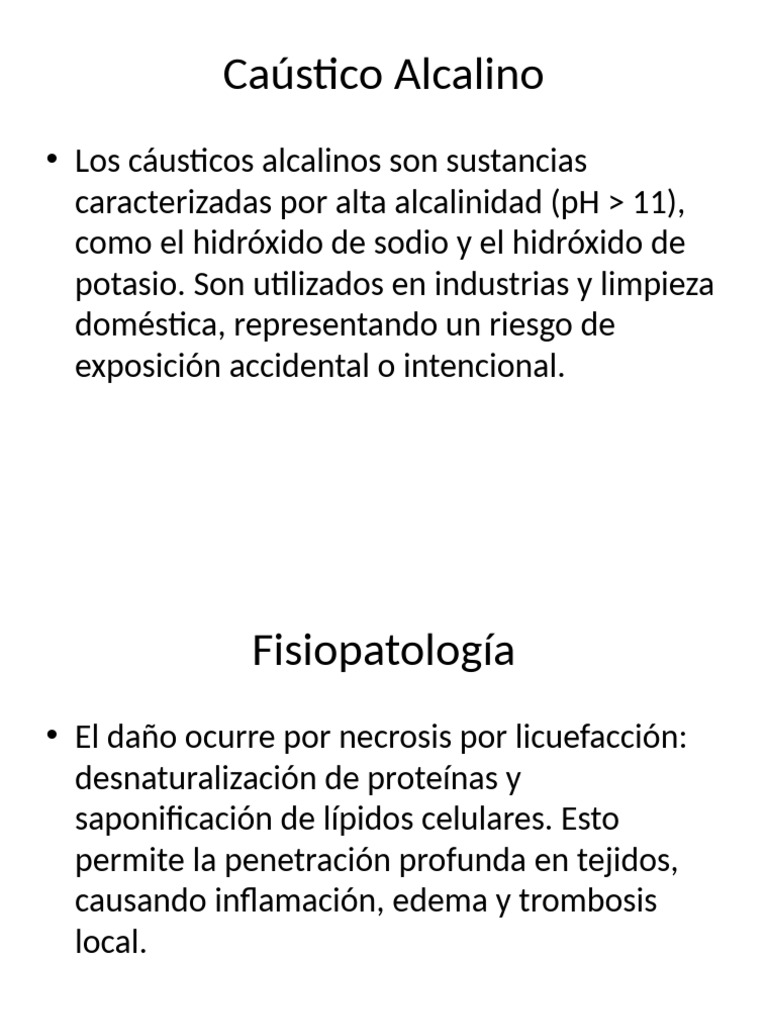 Caustico_Alcalino_Presentacion | PDF
