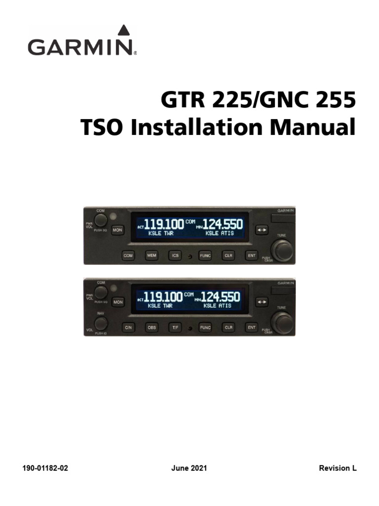 GTR 225/GNC 255 TSO Install Manual | PDF | Electrical Connector ...