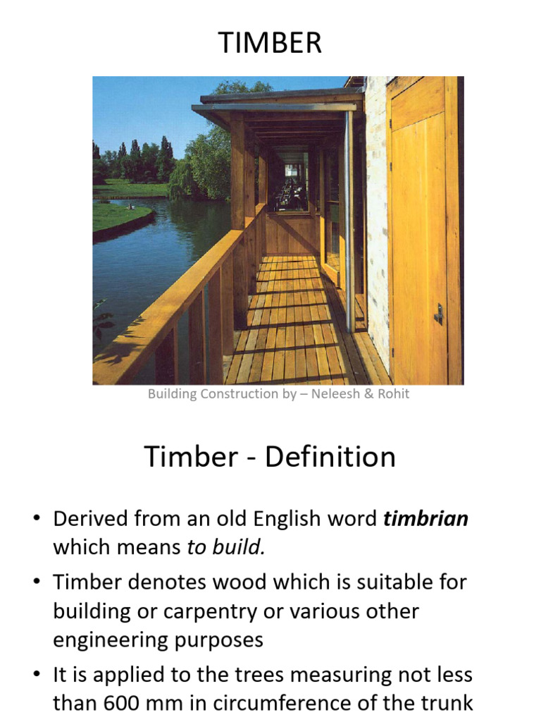 Lecture 1- timber introduction | PDF | Trees | Wood