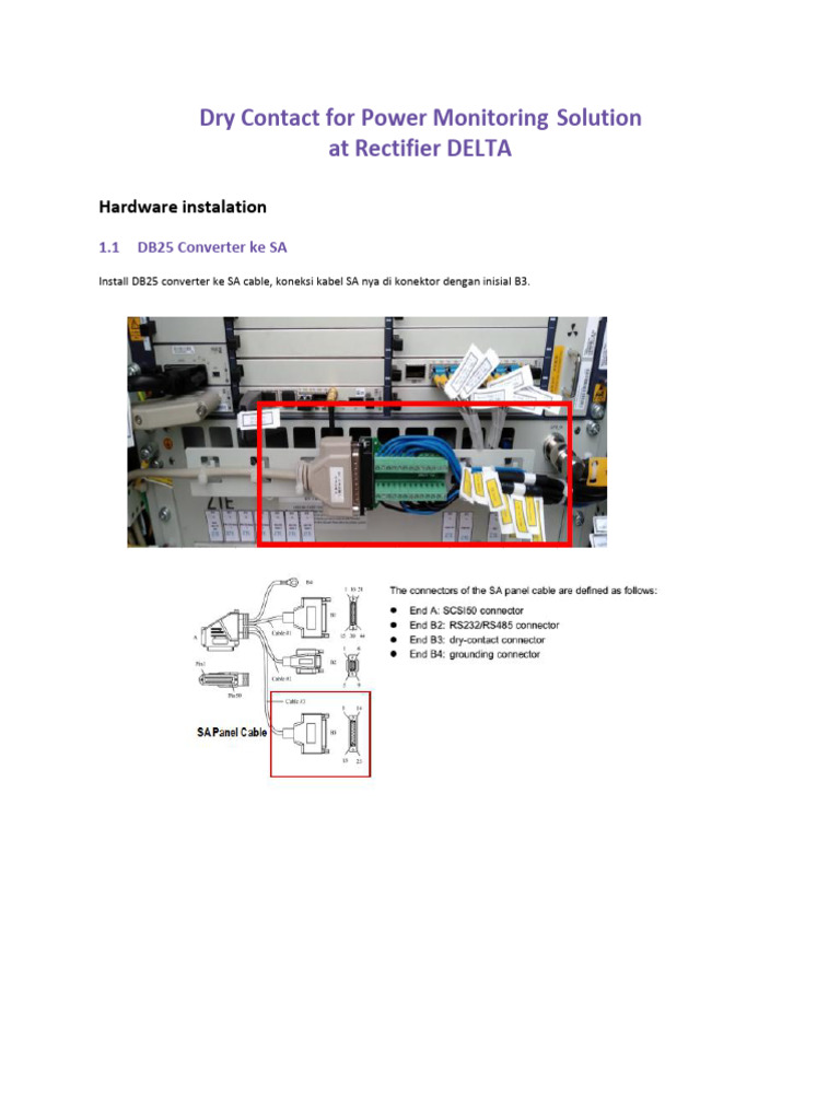 26082019_Dry Contact for Power Monitoring Solution at Rectifier Delta | PDF