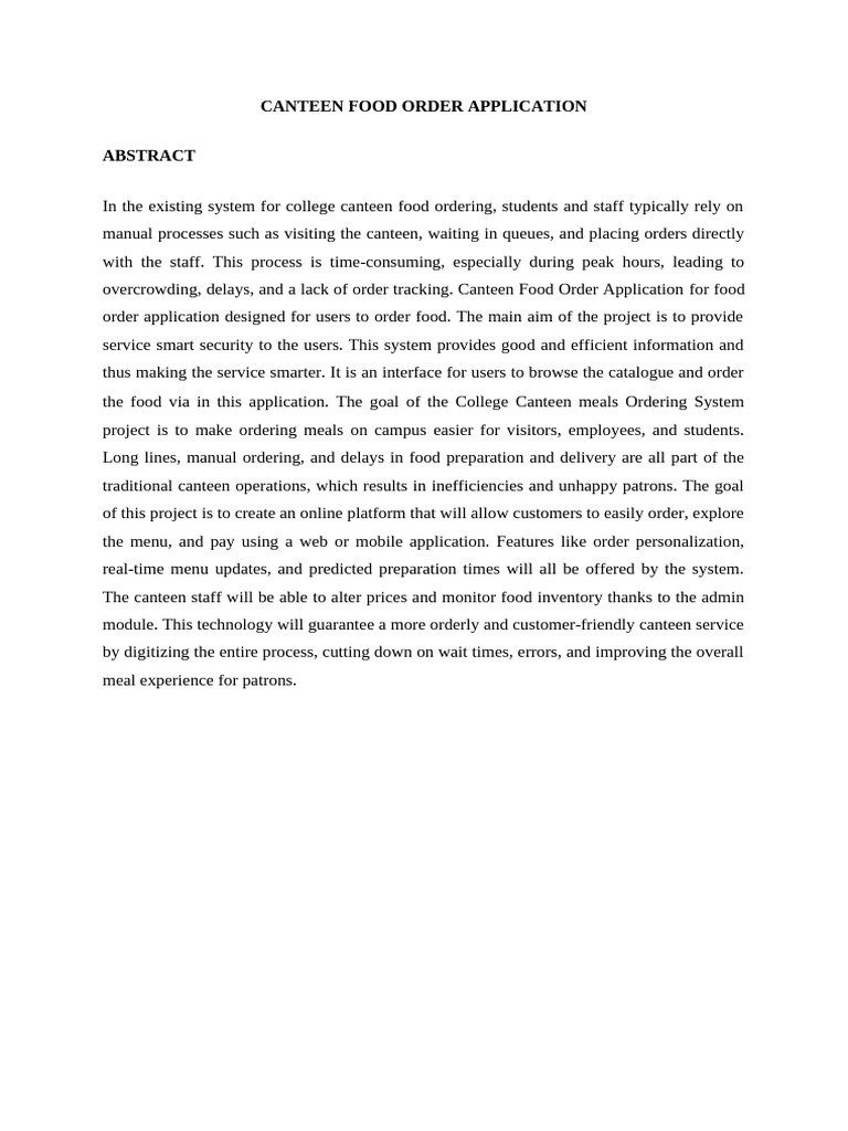 Full Doc - PMC - Bca - Canteen Food Order Application | PDF | My Sql ...
