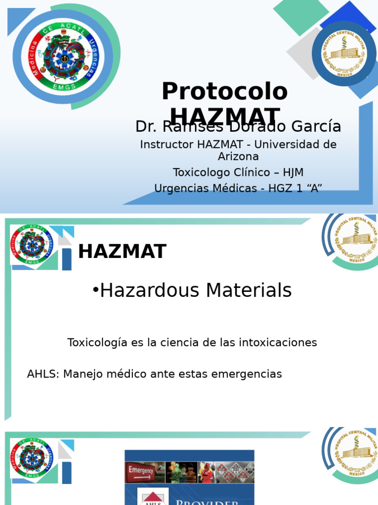 Protocolo HAZMAT en Emergencias Médicas | PDF | Mercancías peligrosas ...