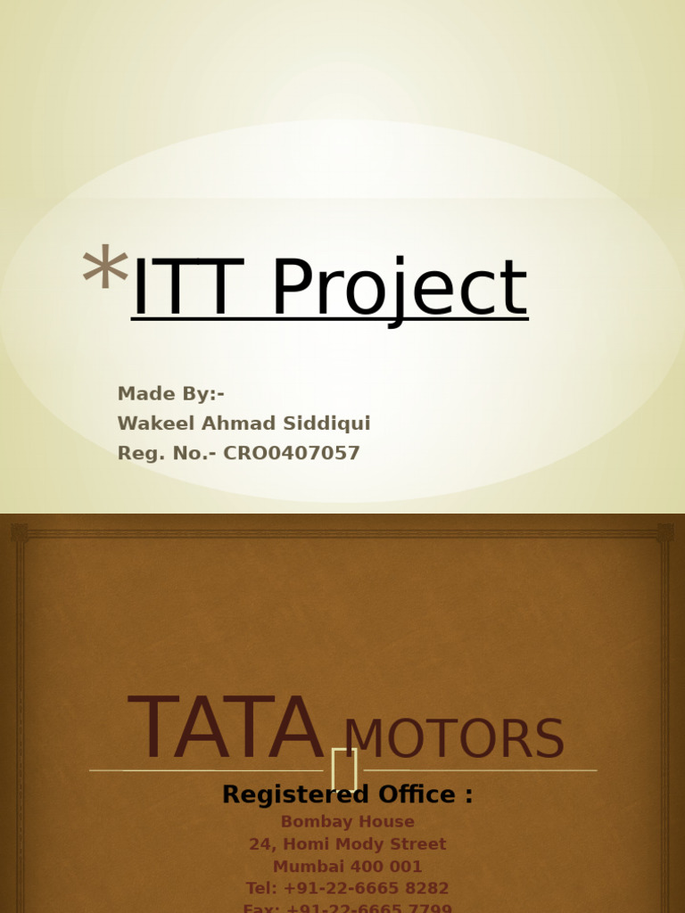 TATA MOTORS slide | PDF | Employment | Revenue