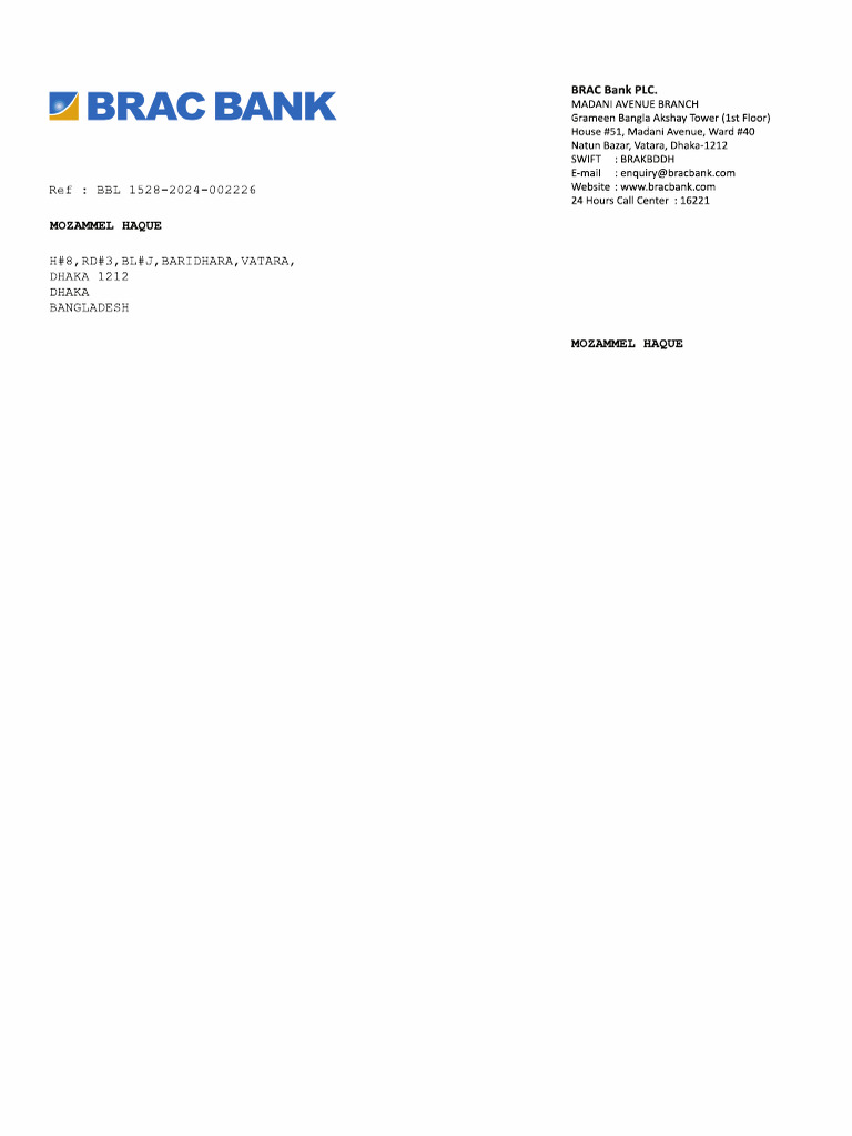 BRAC BANK FDR - New | PDF