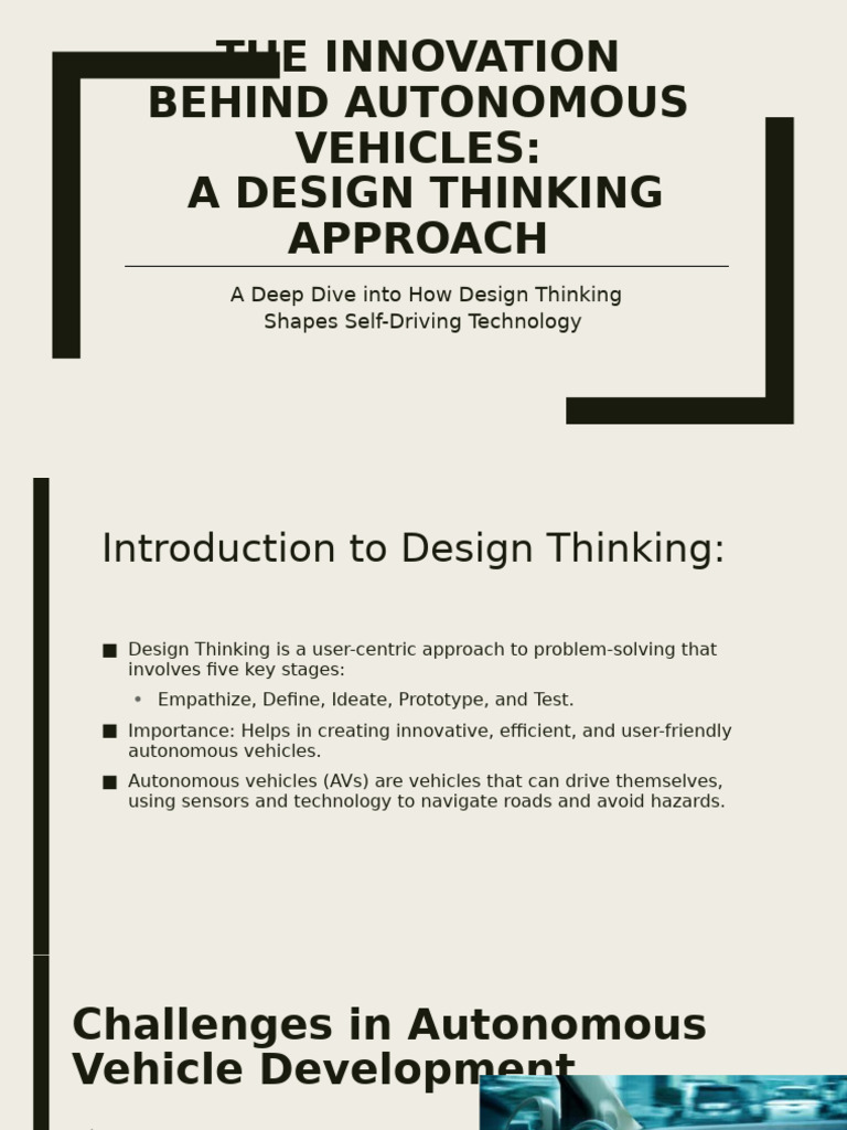 The Innovation Behind Autonomous Vehicles | PDF | Artificial ...