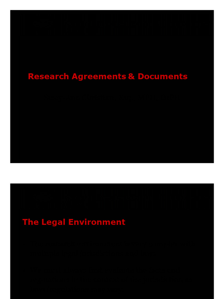 Research Agreements - Documentation - Spring2018 | PDF | Institutional Review Board | Clinical Trial