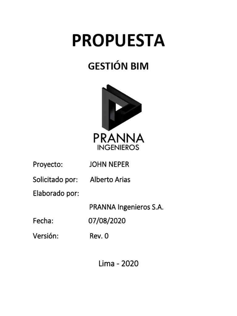PR 2001-2 Propuesta BIM - John Neper | PDF | Ingeniería