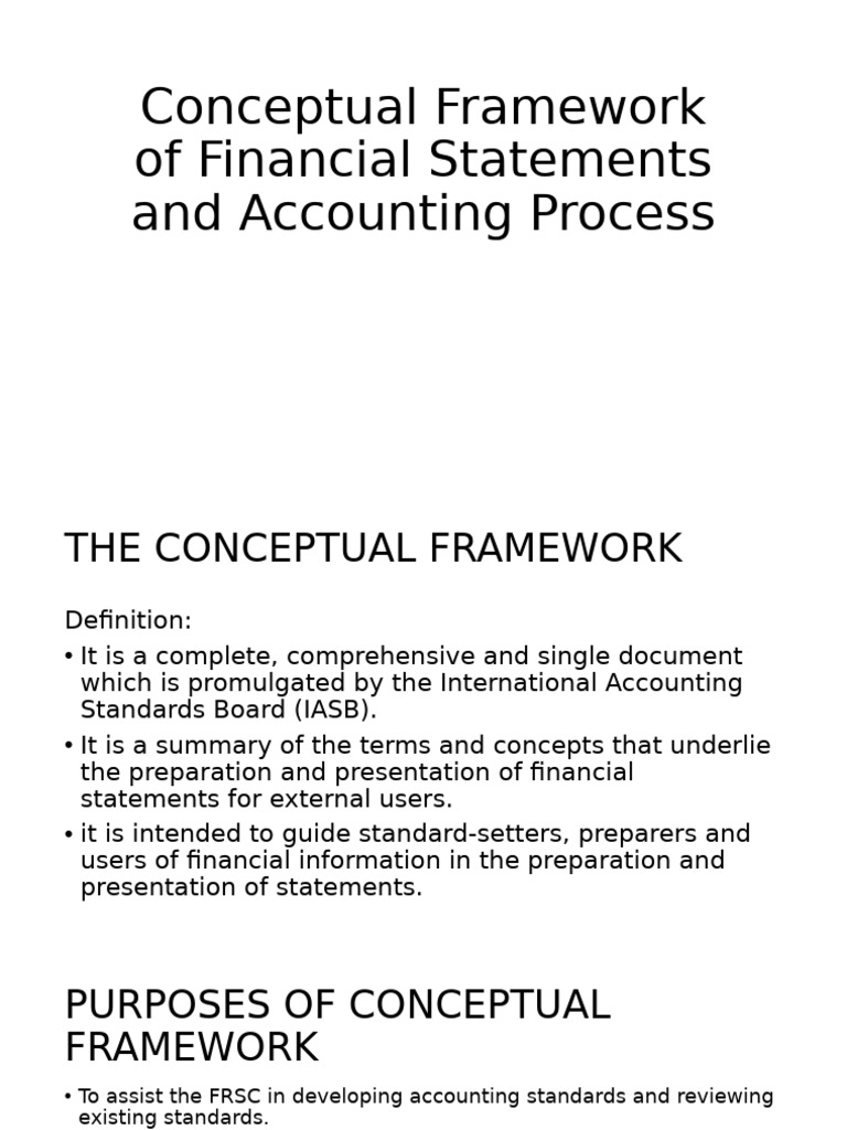 Financial Statements Conceptual Framework | PDF | Expense | Revenue