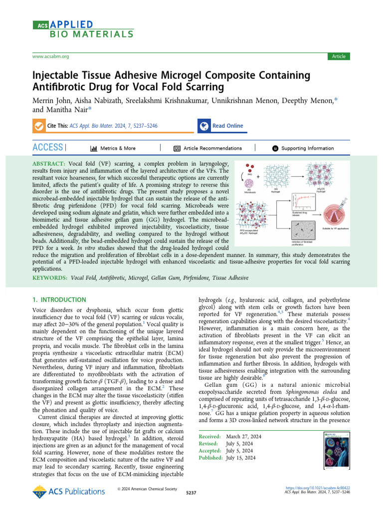 John Et Al 2024 Injectable Tissue Adhesive Microgel Composite ...