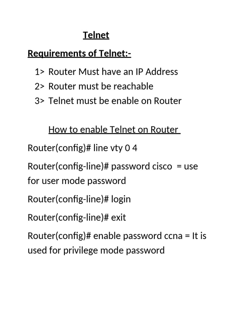 Telnet | PDF