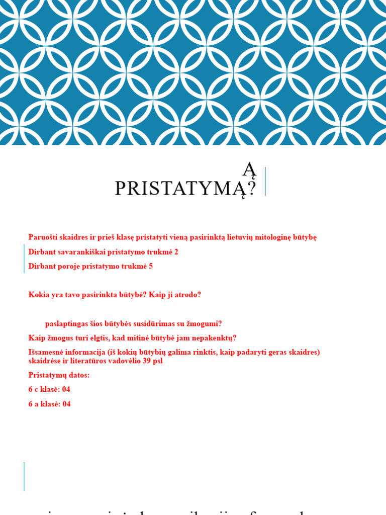Kaip Parengti Gera Pristatyma (Ikelti I Tamo) | PDF