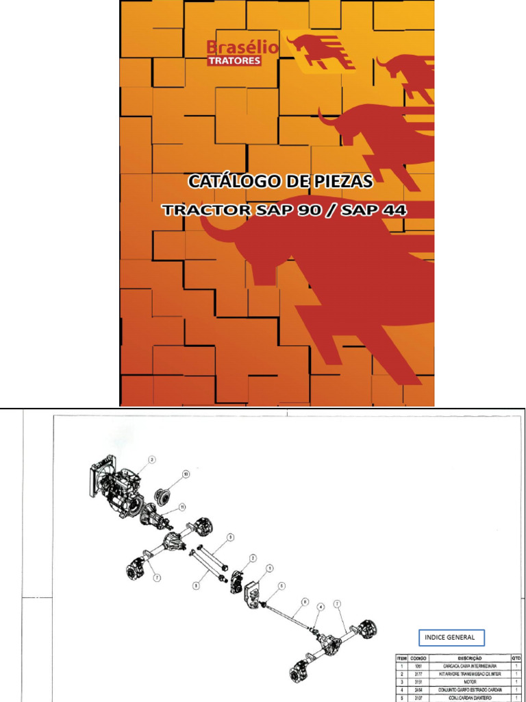 Tractor Sap 44 - Sap 90 Catalogo Braselio Listado de Indice | PDF