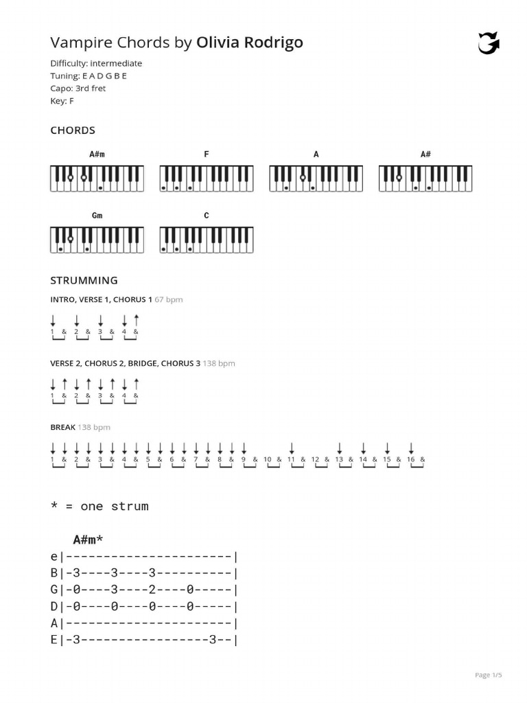 Vampire Chords | PDF