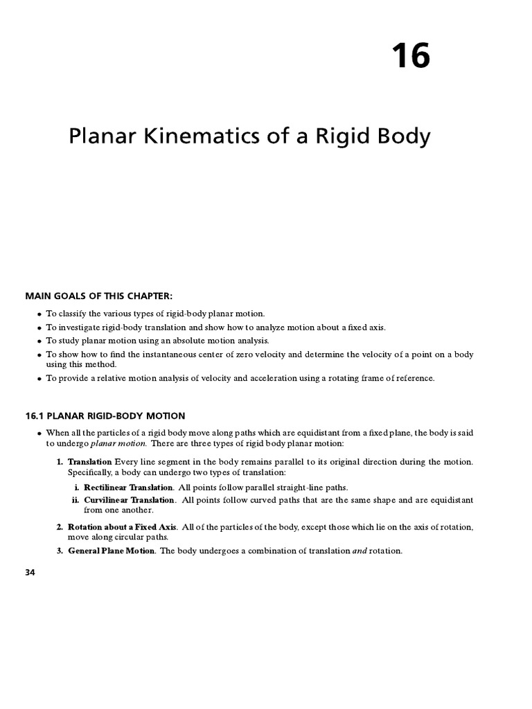 Basics of Rigid Body Planar Kinematics | PDF | Motion (Physics)
