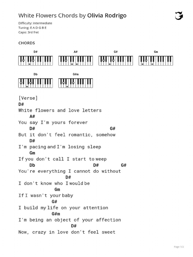 White Flowers Chords | PDF