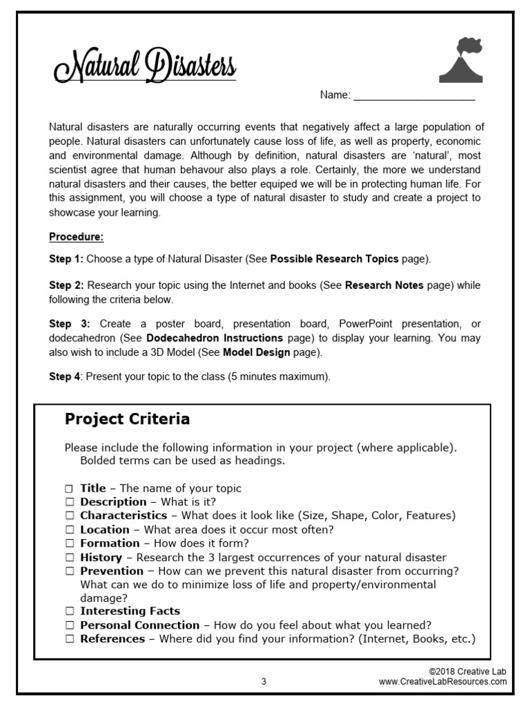 Natural Disasters Project STUDENT | PDF | Plagiarism | Citation