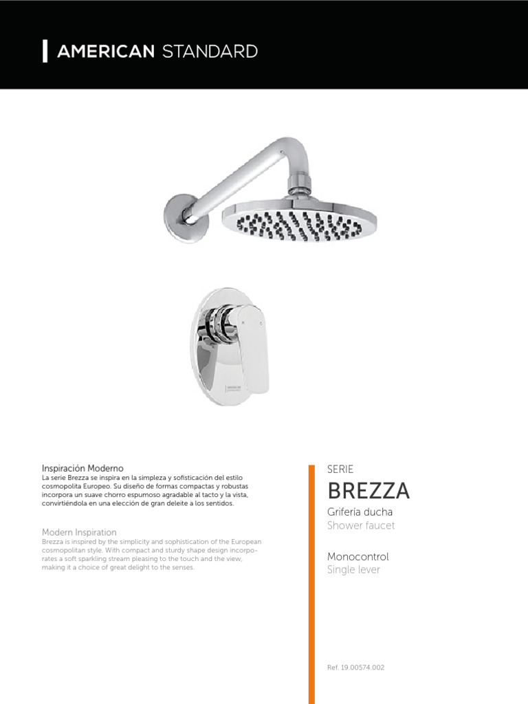 Ducha Monocontrol Brezza 1 | PDF