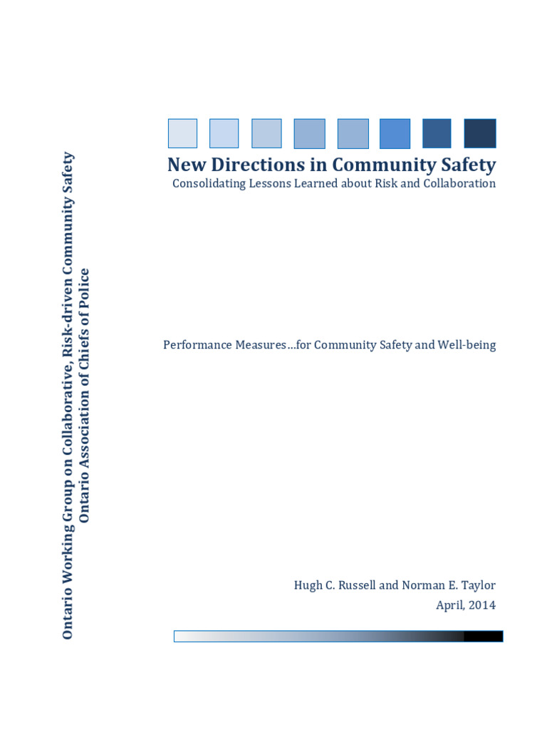 Community Safety Performance Measures | PDF | Unemployment | Employment
