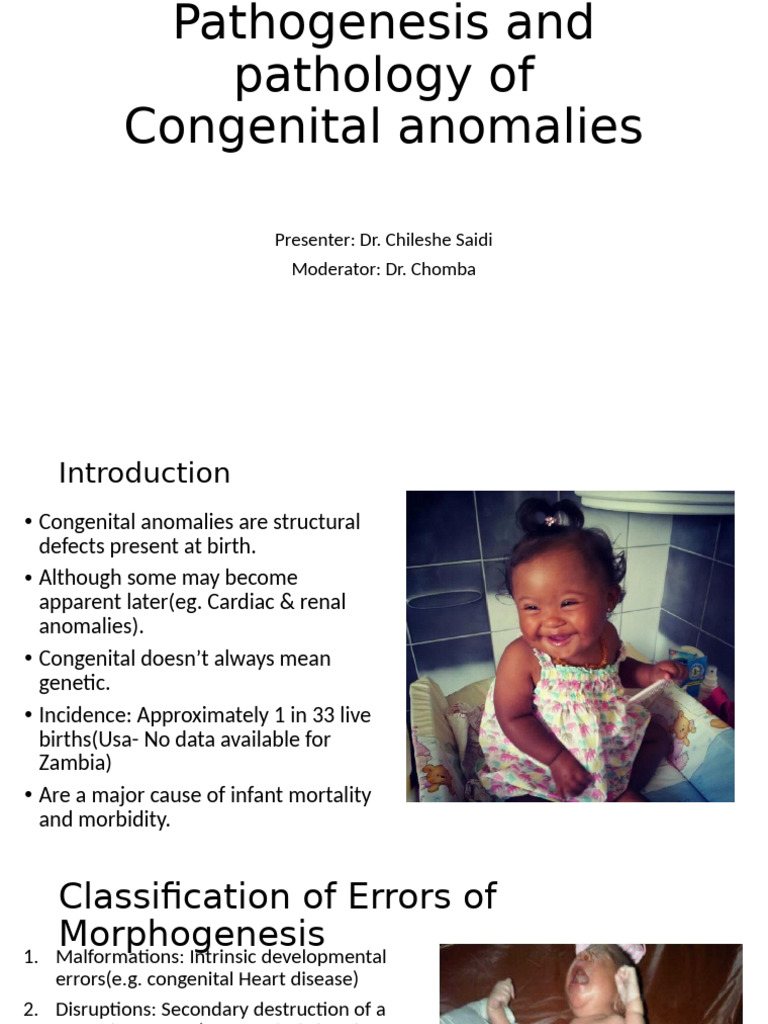 Congenital Anomalies: Pathogenesis & Types | PDF | Human Diseases And ...