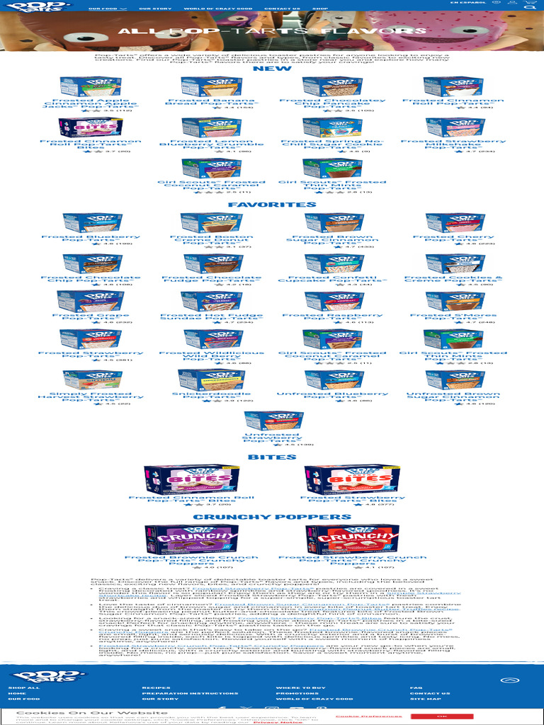 All Pop-Tarts® Flavors Pop-Tarts® Toaster Pastries 3 | PDF | Cuisine ...