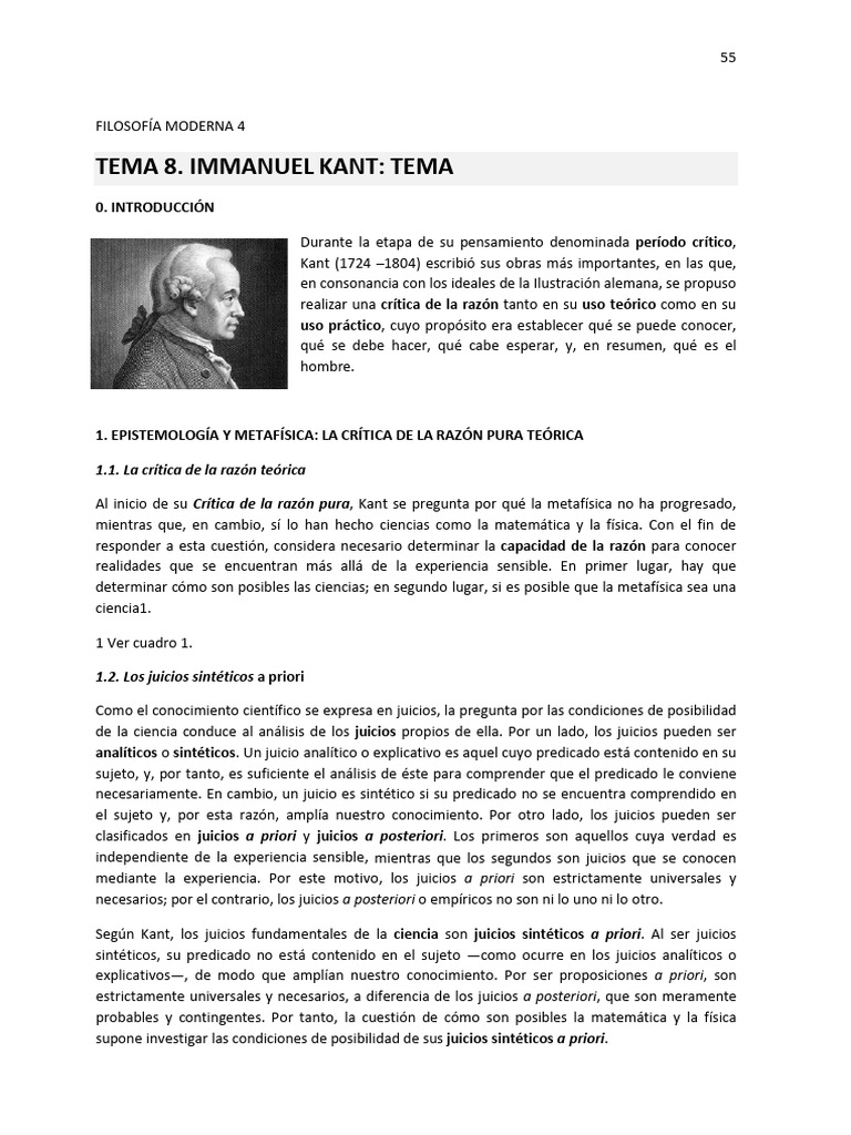 8 Kant | PDF | A priori y a posteriori | Immanuel Kant