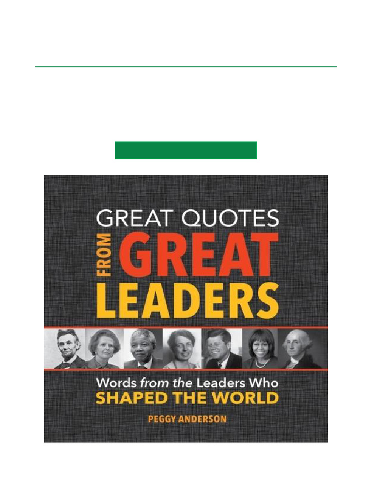 Quotes from Influential Leaders | PDF | Mother Teresa