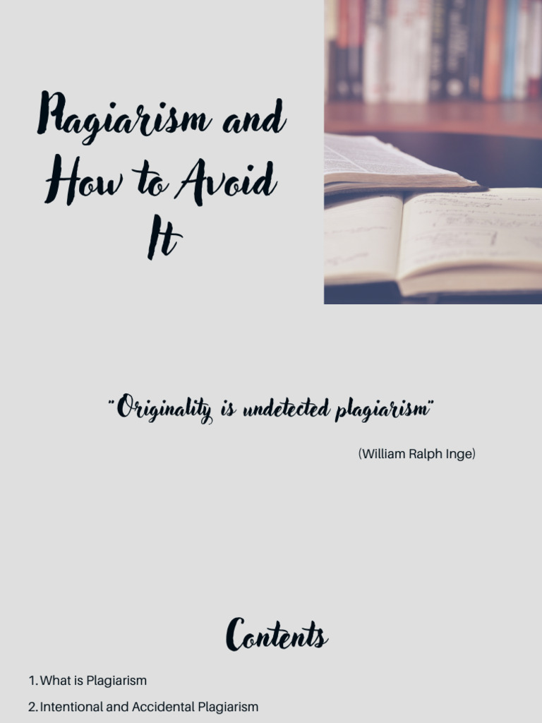 Understanding and Avoiding Plagiarism | PDF | Plagiarism | Citation