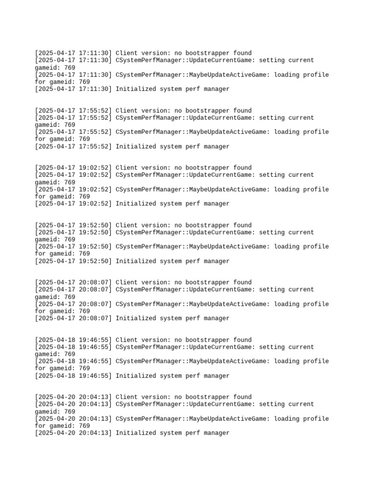 System Performance Manager Logs | PDF