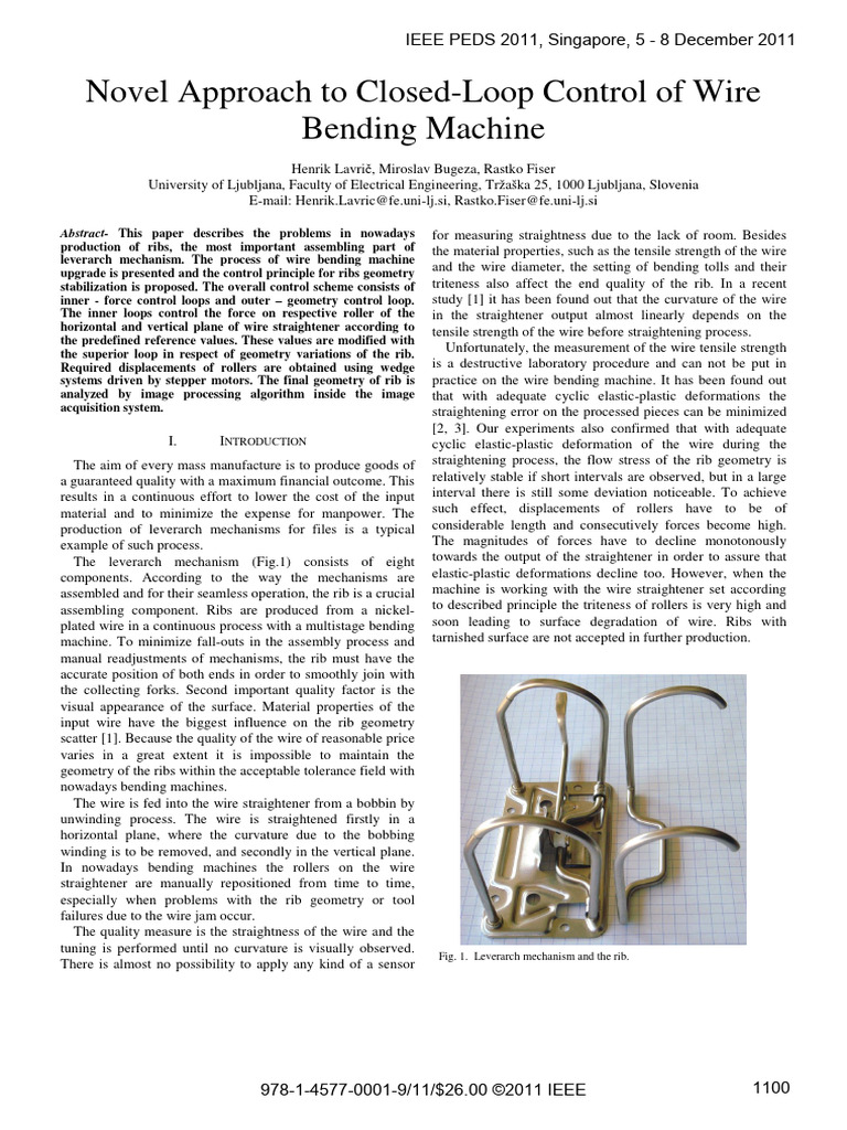 Closed-Loop Control for Wire Bending | PDF | Amplifier | Actuator