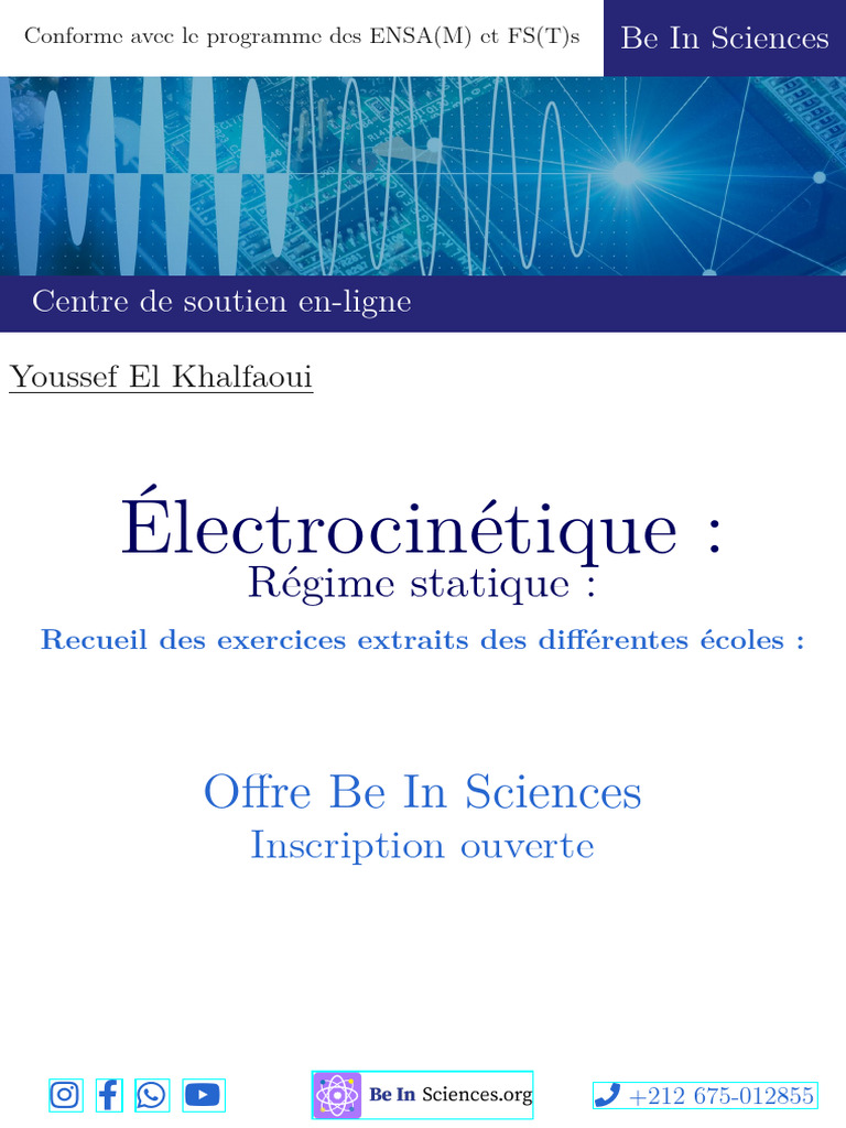Exercices d'électrocinétique L1 | PDF | Tension électrique | Grandeur ...