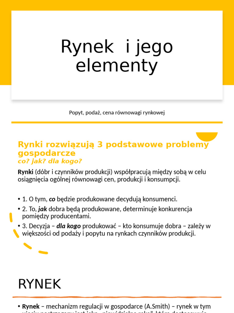 Mikro - 2 - Rynek I Jego Elementy | PDF
