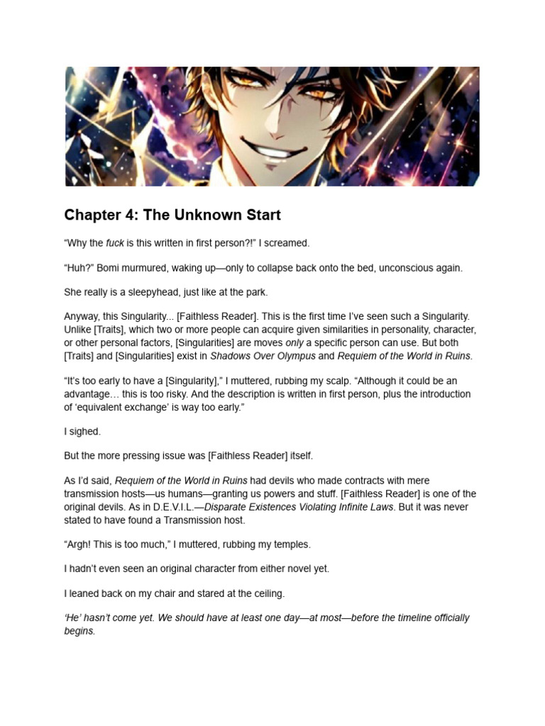 Chapter 4: The Unknown Start | PDF