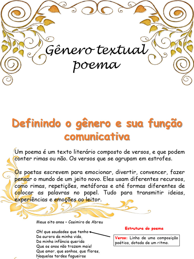 Gênero Textual Poema | PDF | Poesia | Amor