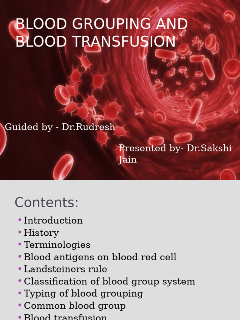 Blood Grouping and Blood Transfusion | PDF | Blood Type | Blood Transfusion