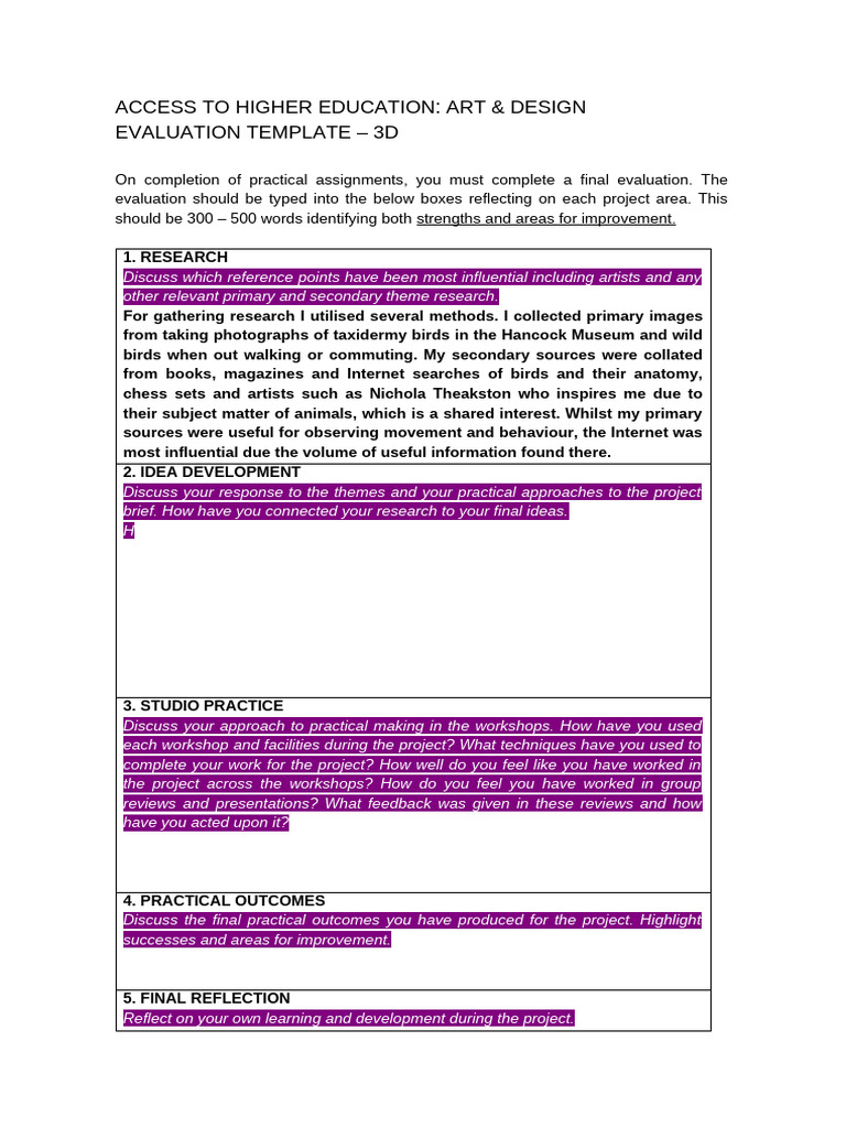 Access To HE Evaluation Amber Boyd | PDF