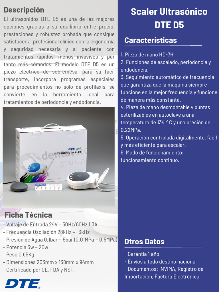Ficha Tecnica D5 DTE | PDF