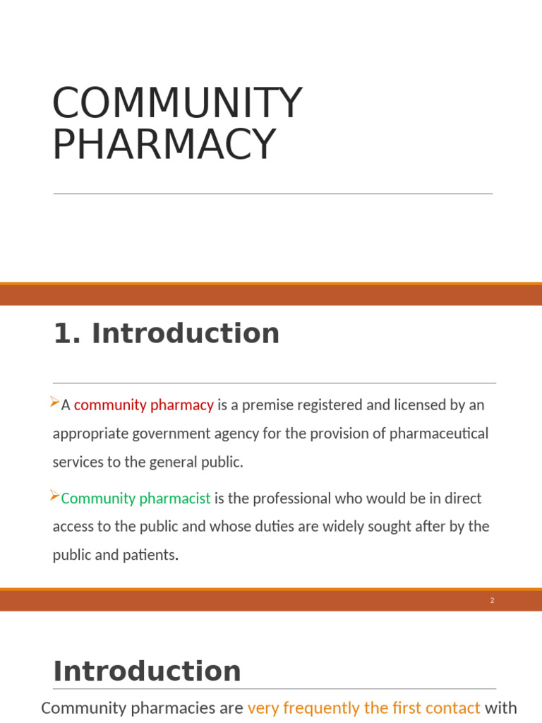 2. Community Pharmacy | PDF | Pharmacy | Health Care