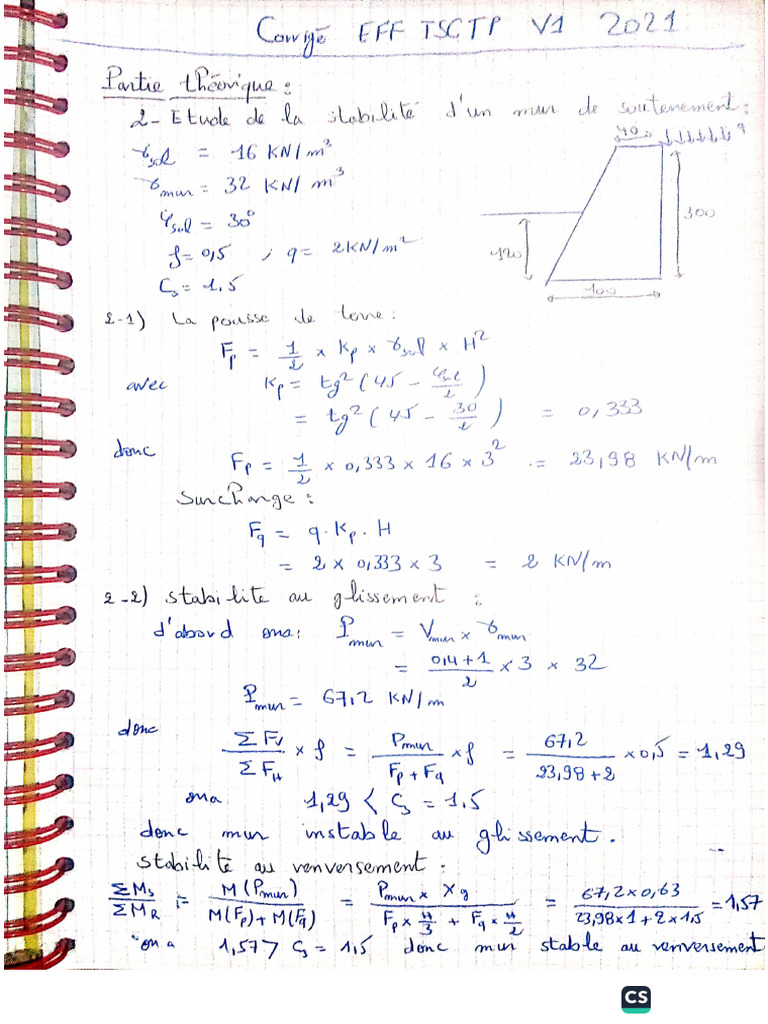 Corrigée EFF2021 V1 TSCTP | PDF