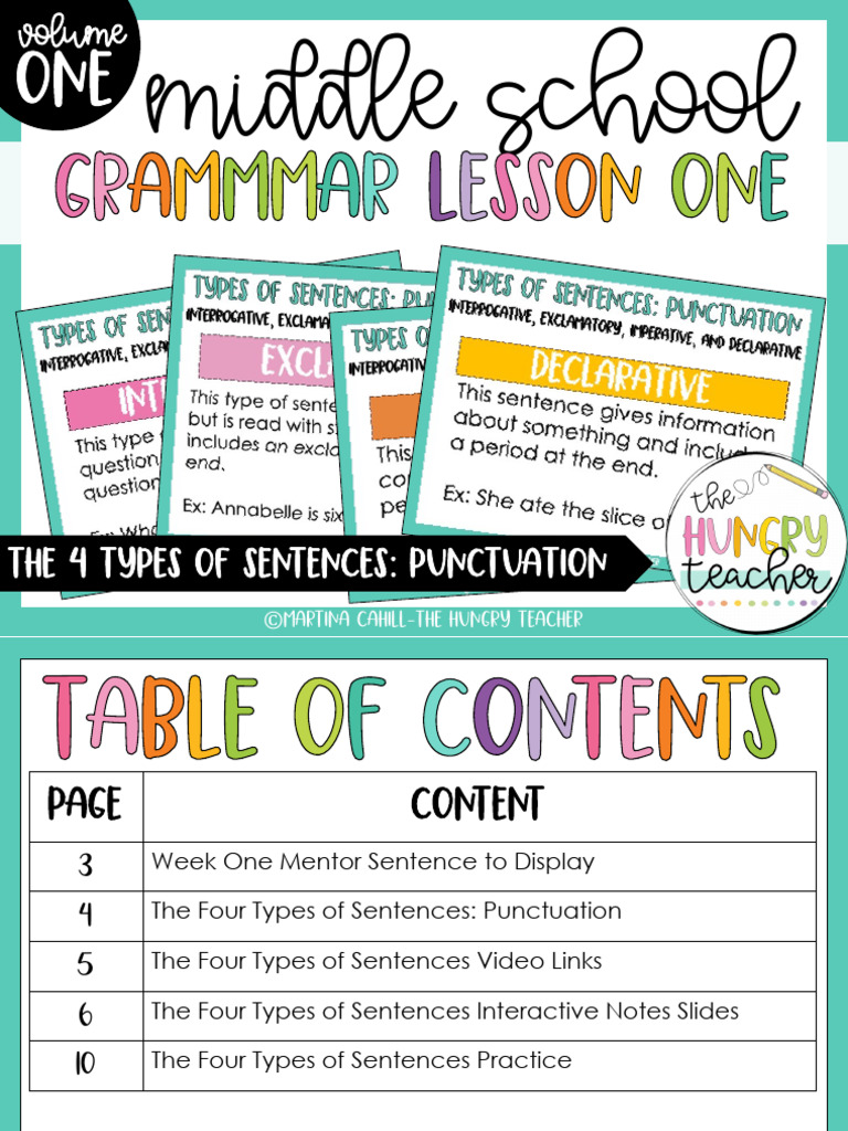 1-Types of Sentences Slides | PDF | Question | Grammar