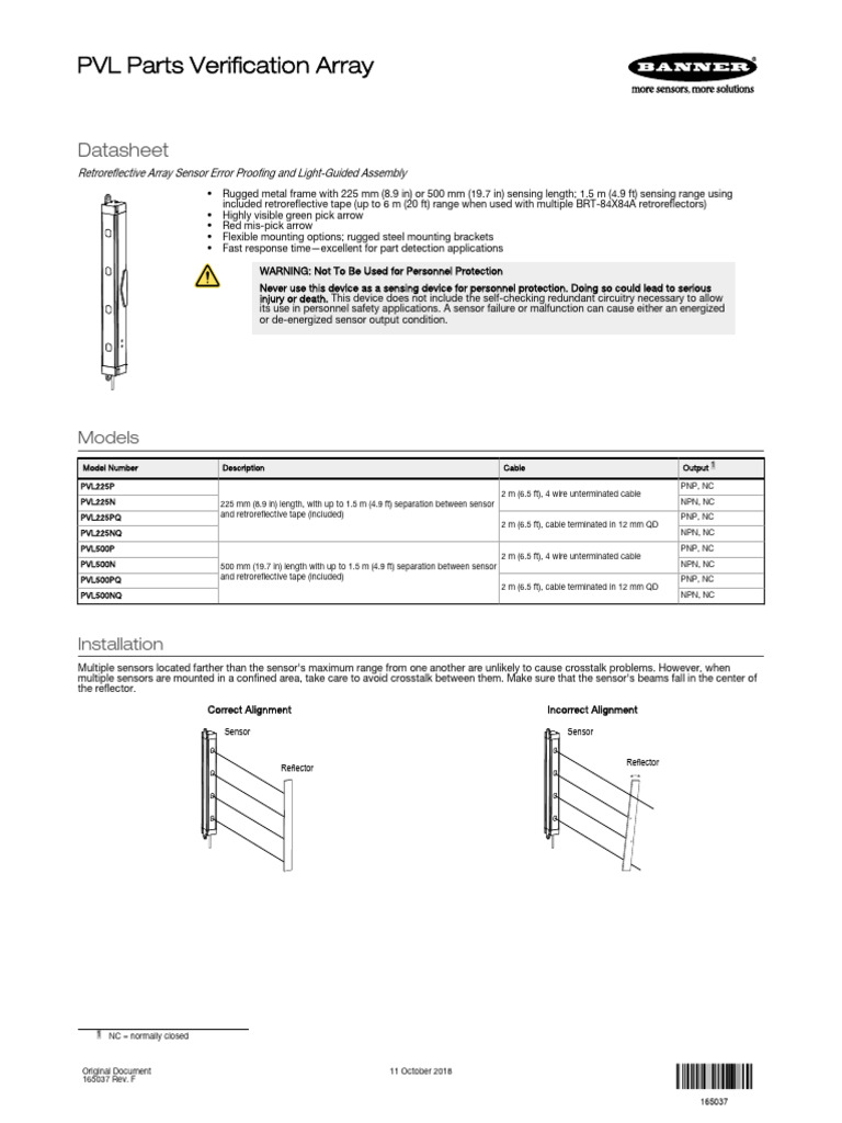Retroreflective Array Sensor Datasheet | PDF | Bipolar Junction ...