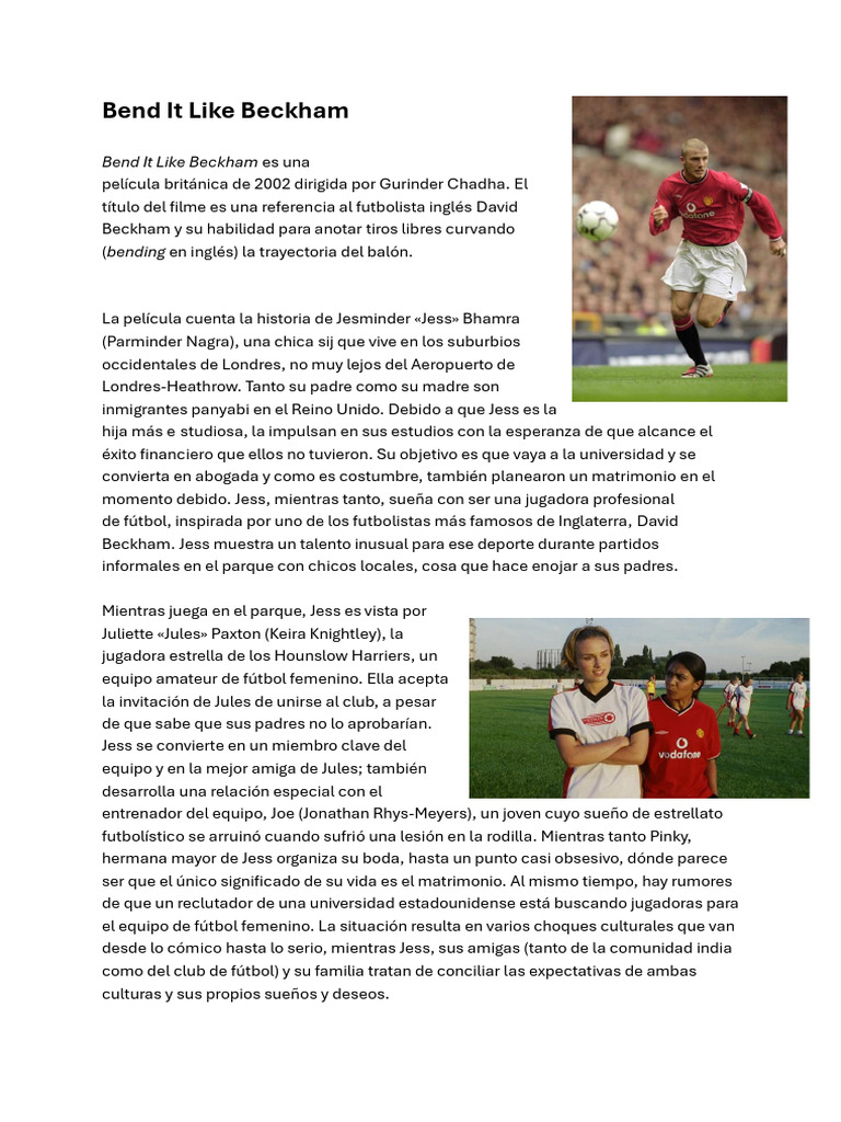Bend It Like Beckham | PDF