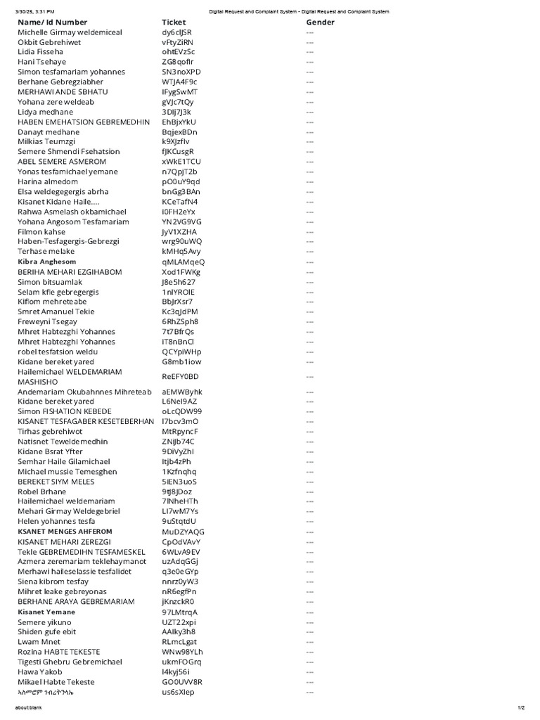 31 March 2025, For ID Card (Fayda) 4 | PDF