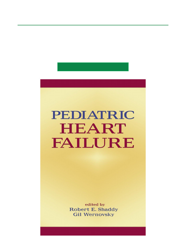 Pediatric Heart Failure 1st Edition Complete Book Download | PDF ...