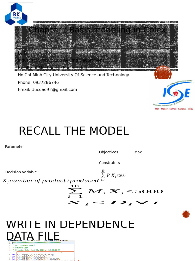 Cplex Exam: Basis Modeling Techniques | PDF | Applied Mathematics ...