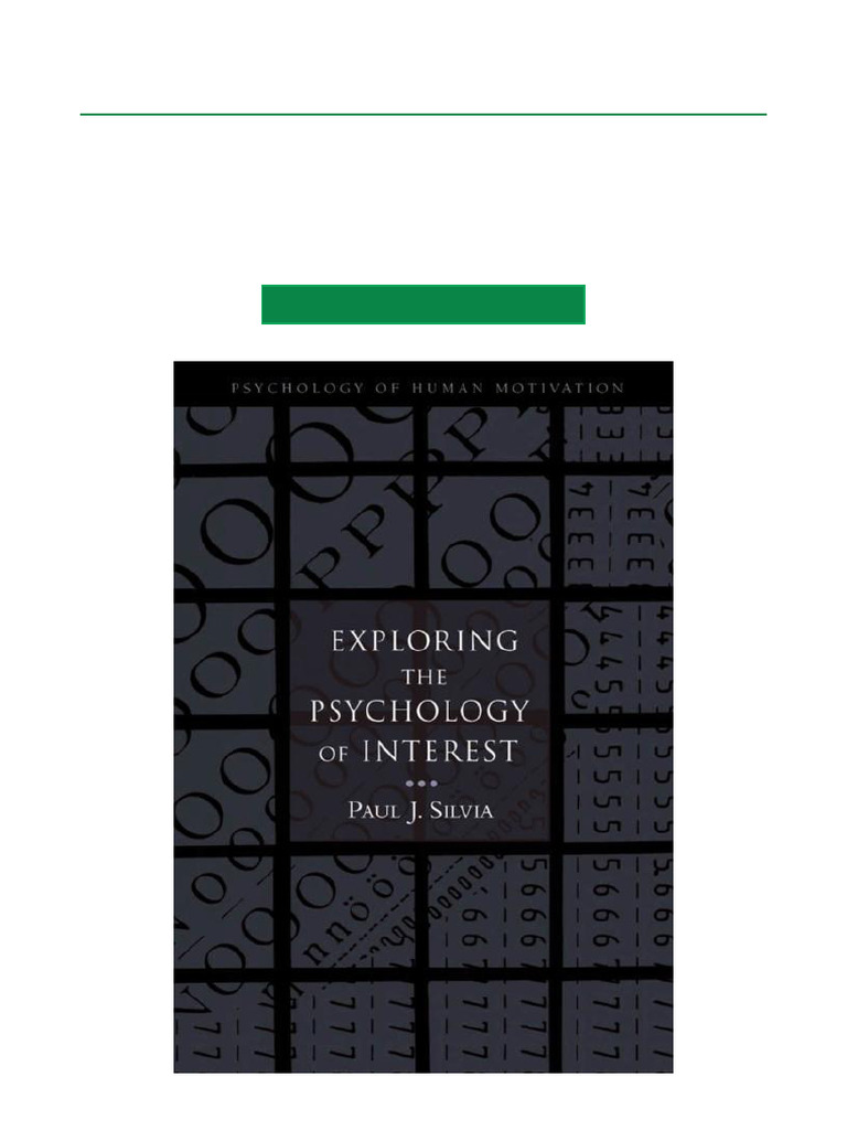 Exploring The Psychology of Interest Full Book Access | PDF | Emotions ...