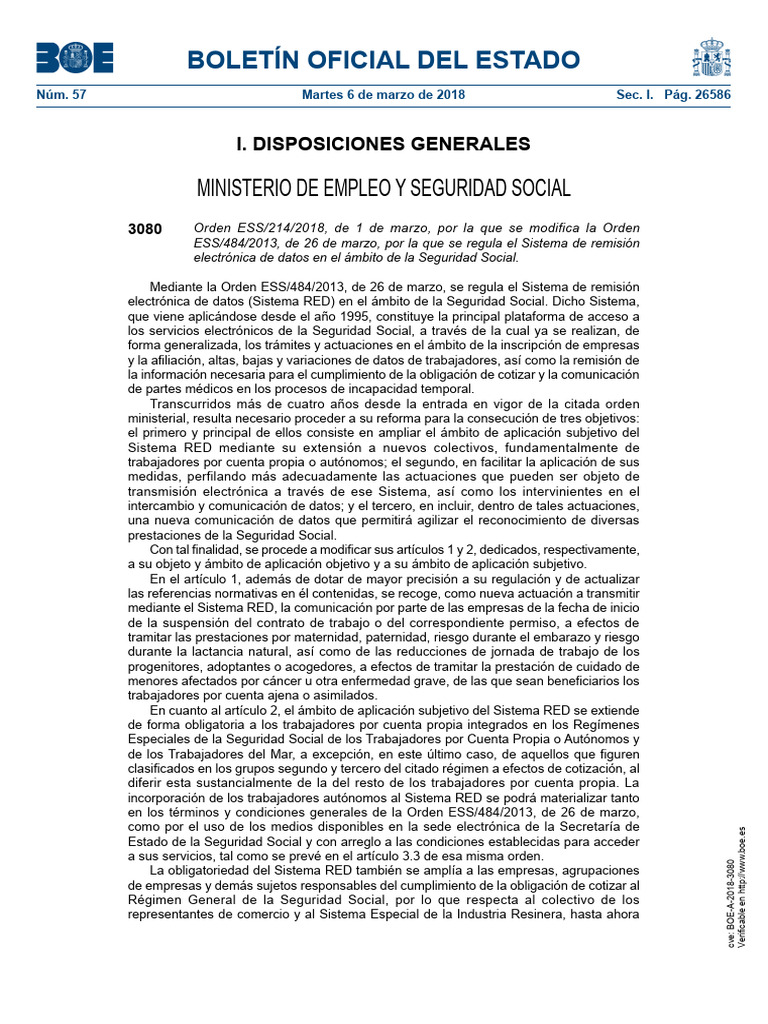 Boe A 2018 3080 | PDF | Gobierno